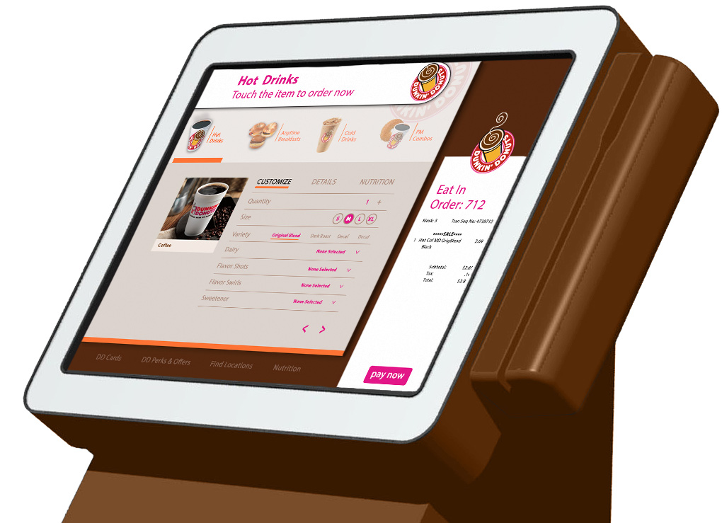 Dunkin Donuts self-order Kiosk UI – Mark Vincent Communications, Inc.